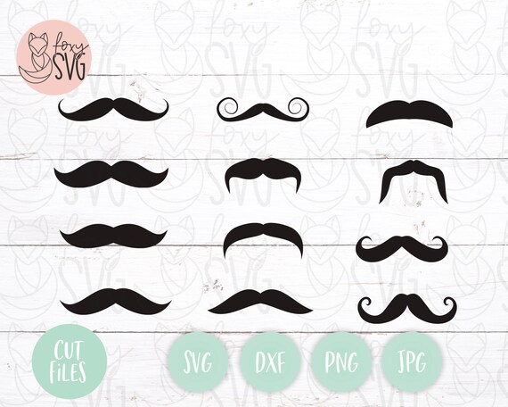 Mustache Svg Bundle Mustache Silhouette Mustaches Svg - Etsy