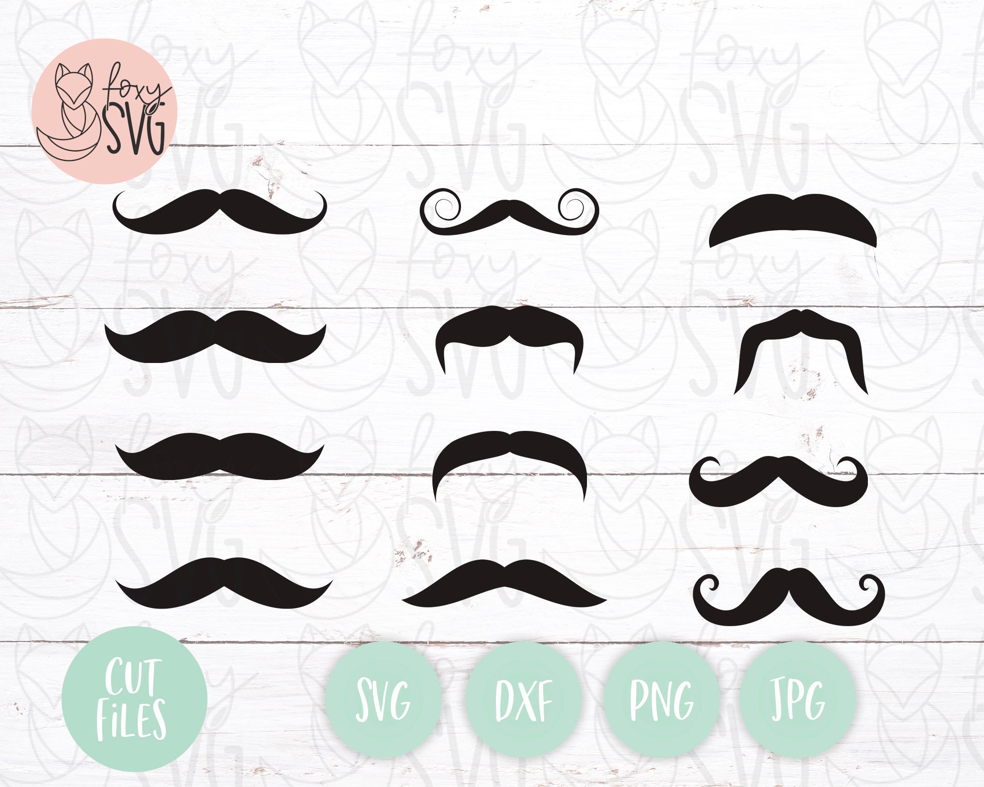 Paquete de bigote Svg, silueta de bigote, bigotes svg, bigote Clipart ...