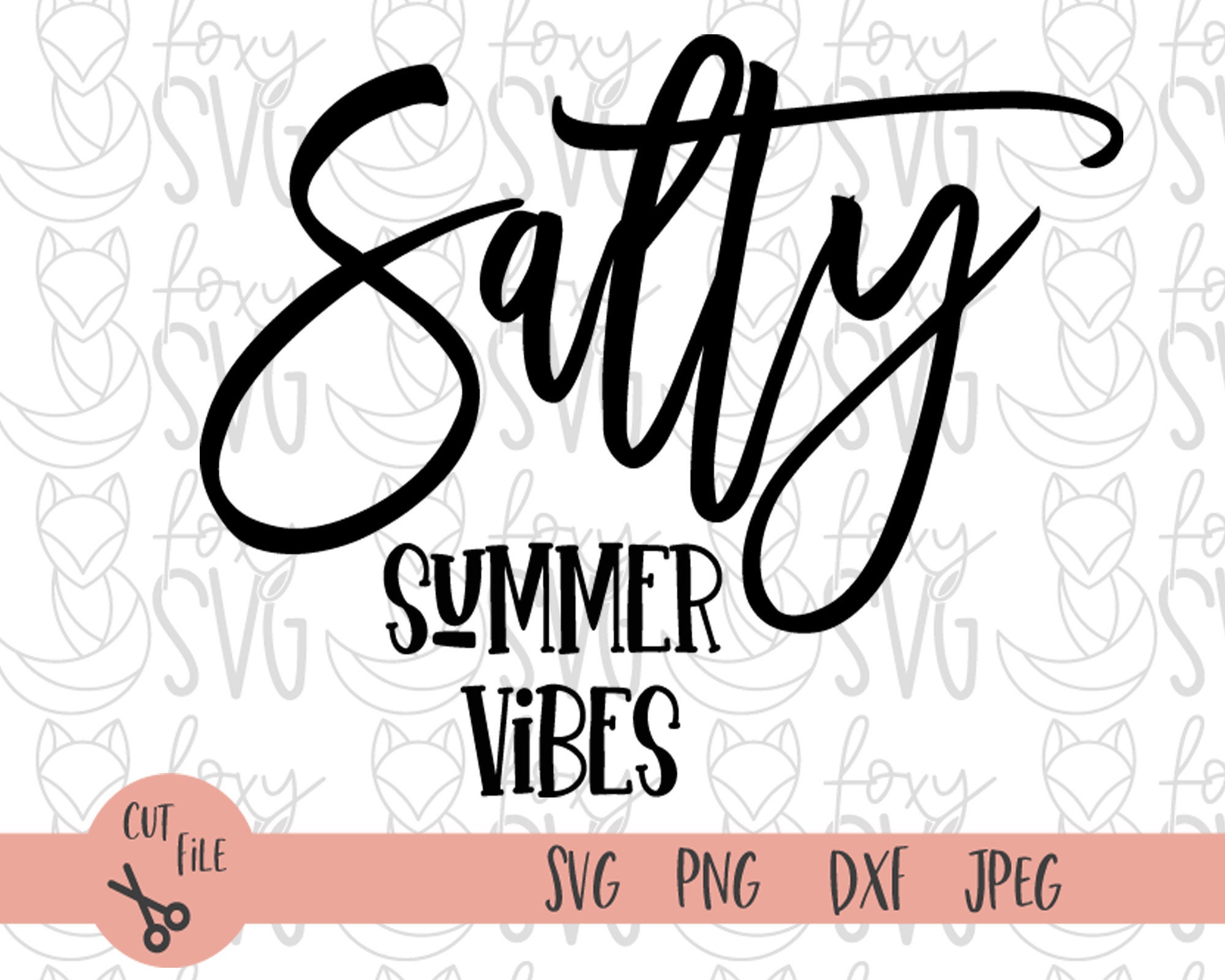 Salty Vibes SVG Summer Svg Dxf Png Instant Download Beach - Etsy