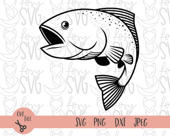 Trout Svg Fishing Svg Fish Svg Svg Files Trout Art Trout | Etsy