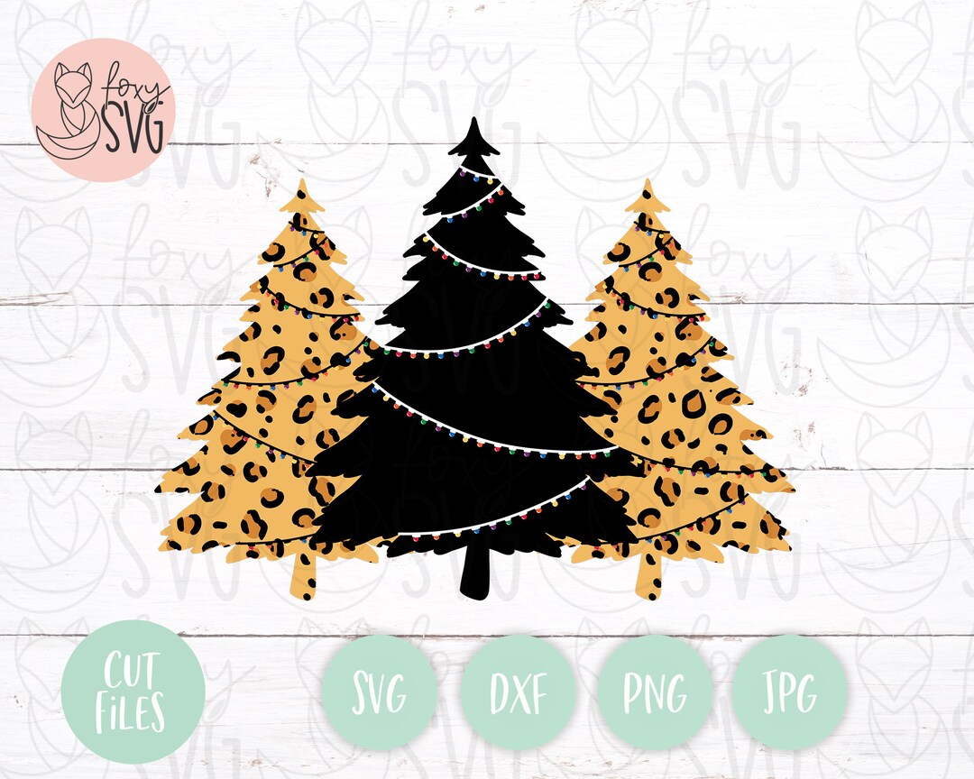 Christmas Tree Svg, Leopard Print Svg, Christmas Svg, Animal Print Svg ...