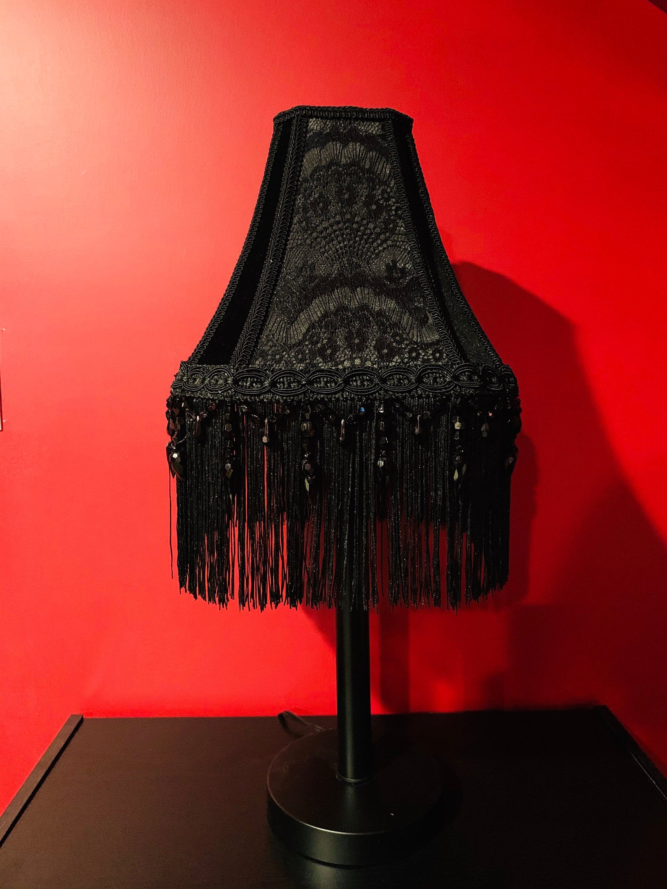 Gothic Victorian Lampshade Gothic Décor Vintage Black - Etsy UK