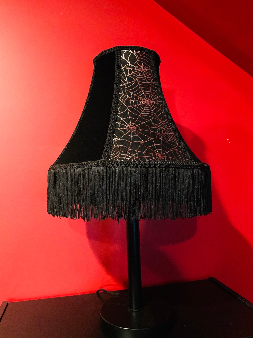 Gothic Victorian Lampshade | Spiderweb | Gothic Décor | Spooky ...