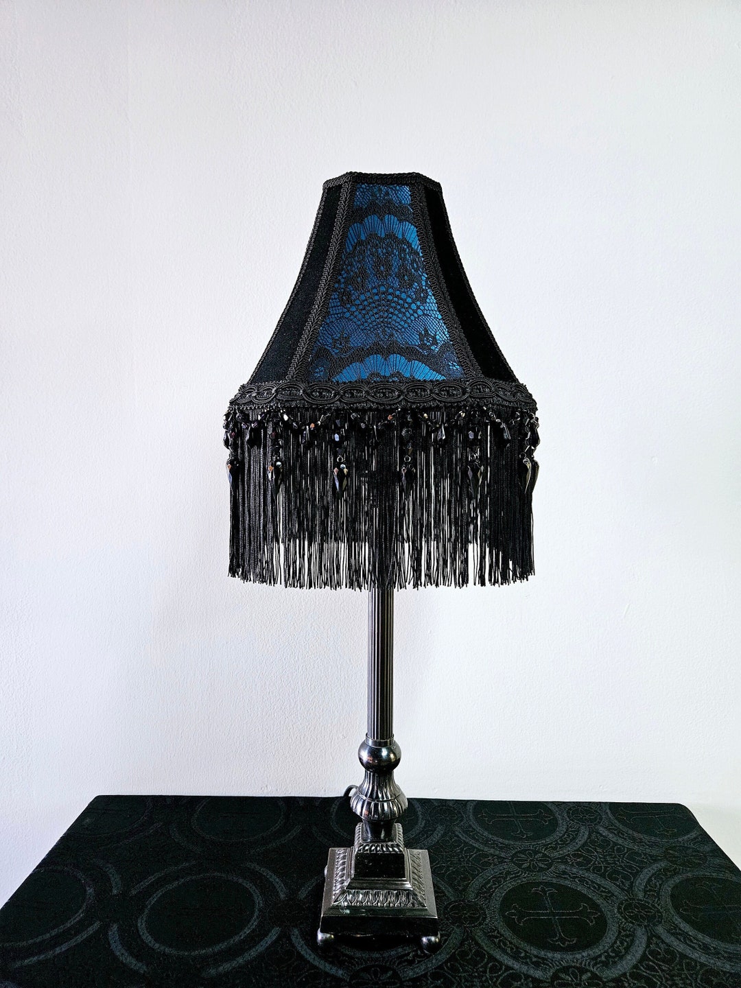 Gothic Victorian Lampshade | Gothic Décor | Vintage | Turquoise ...