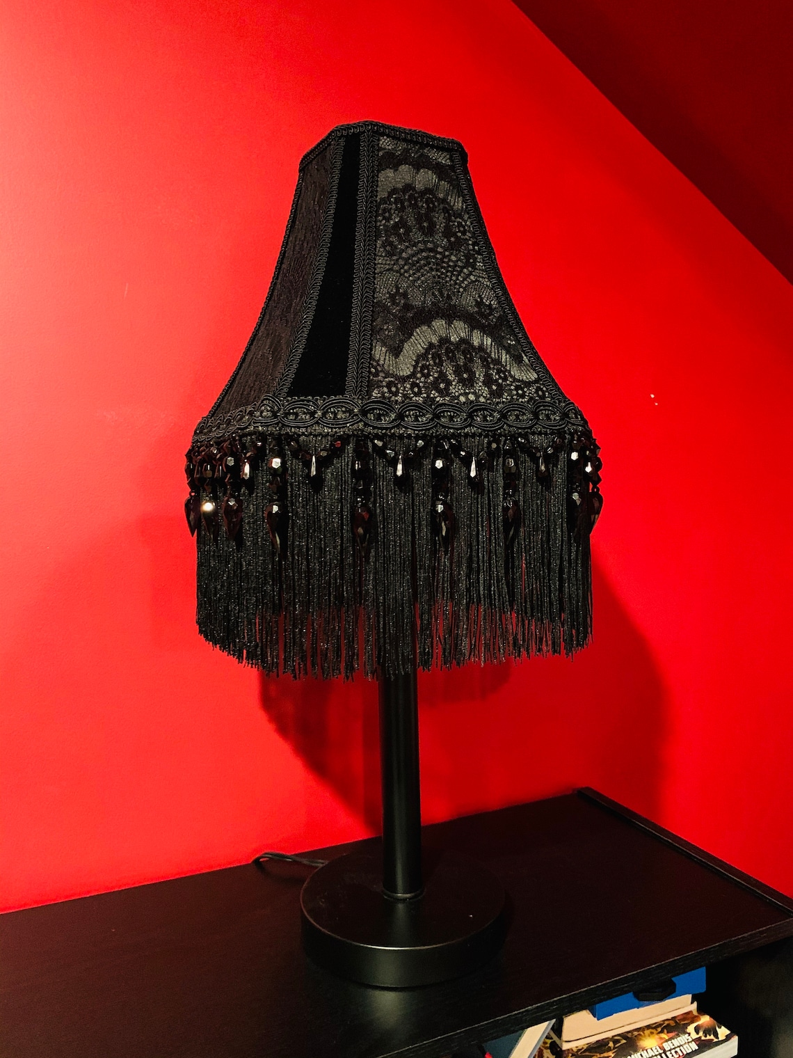 Gothic Victorian Lampshade Gothic Décor Vintage Black - Etsy UK