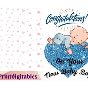 Welcome Baby Boy! Celebrate With a 5x7 Greeting Card | Newborn ...