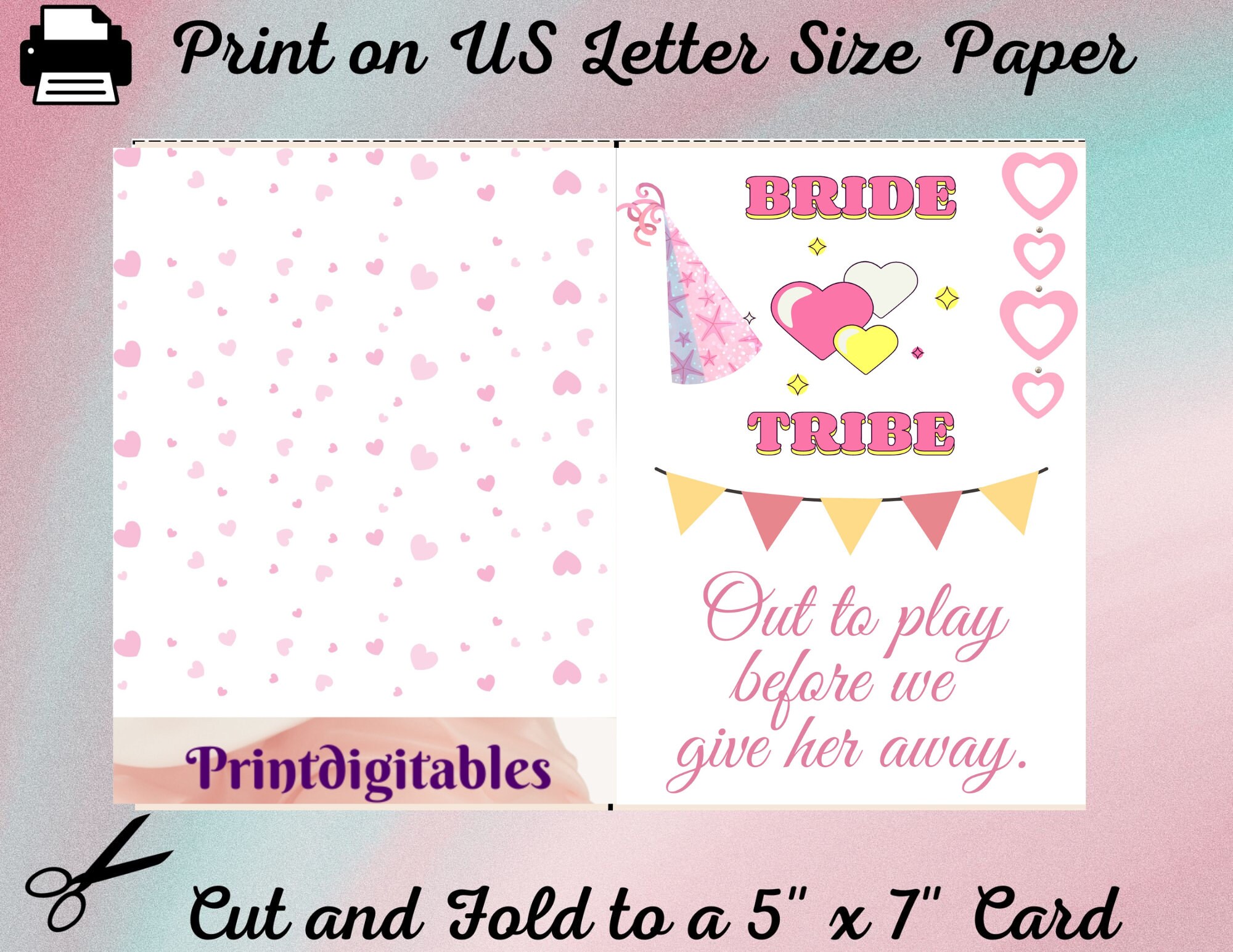 Bachelorette, Instant Download, Bachelorette Greeting Card, Funny ...