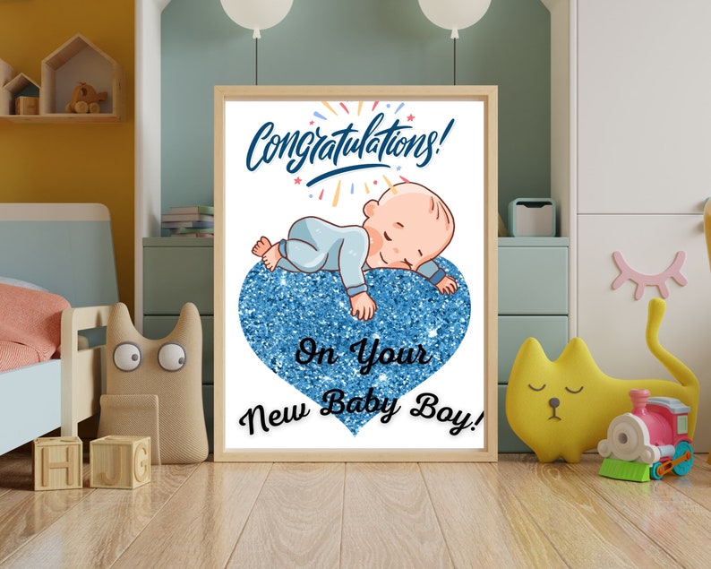 Welcome Baby Boy! Celebrate With a 5x7 Greeting Card | Newborn ...