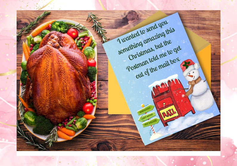 Funny Christmas Card Pun, Postman Mailbox Humor (digital Download) - Etsy