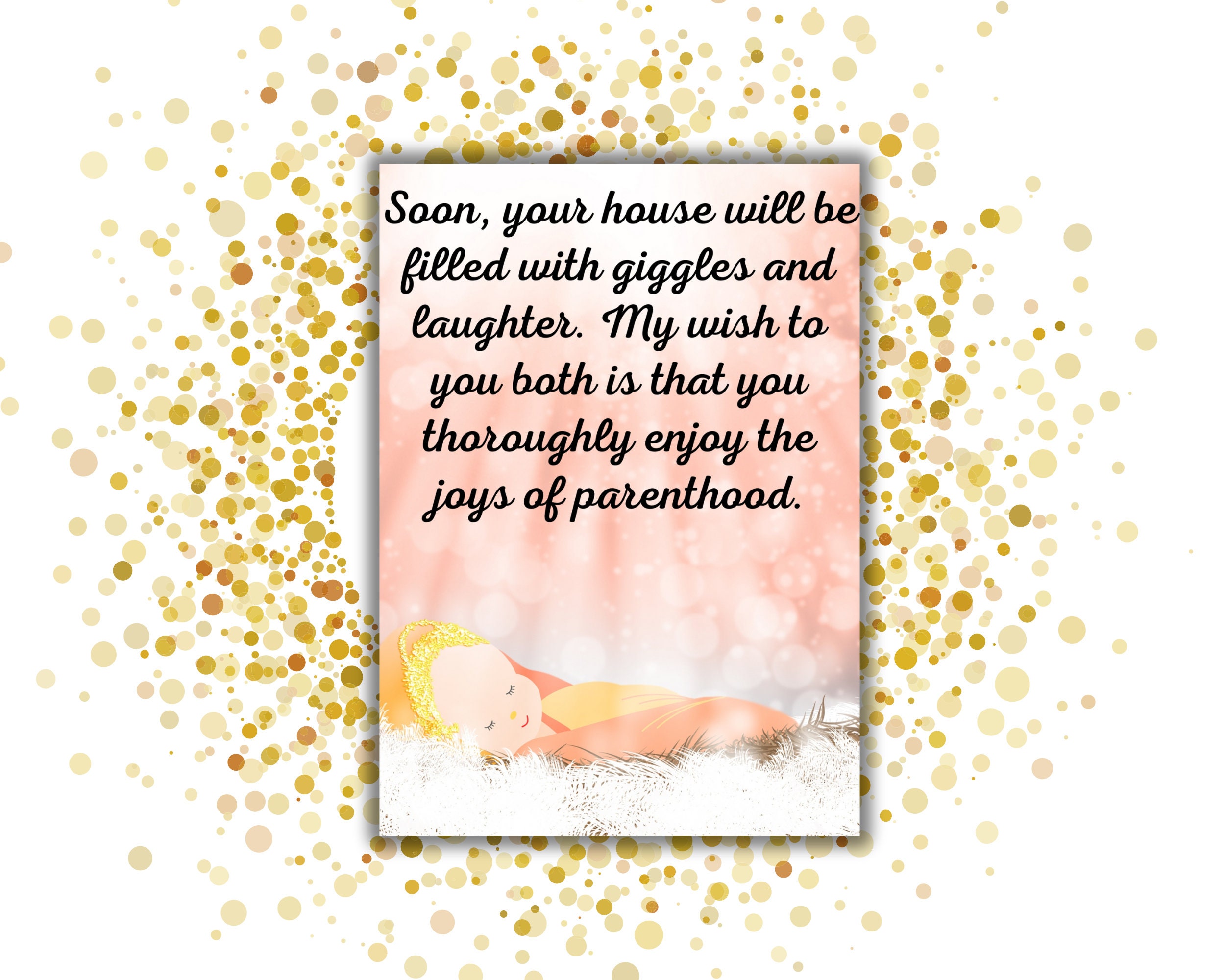 Pregnancy Congratulations Card - New Parents Digital Card - Printable ...