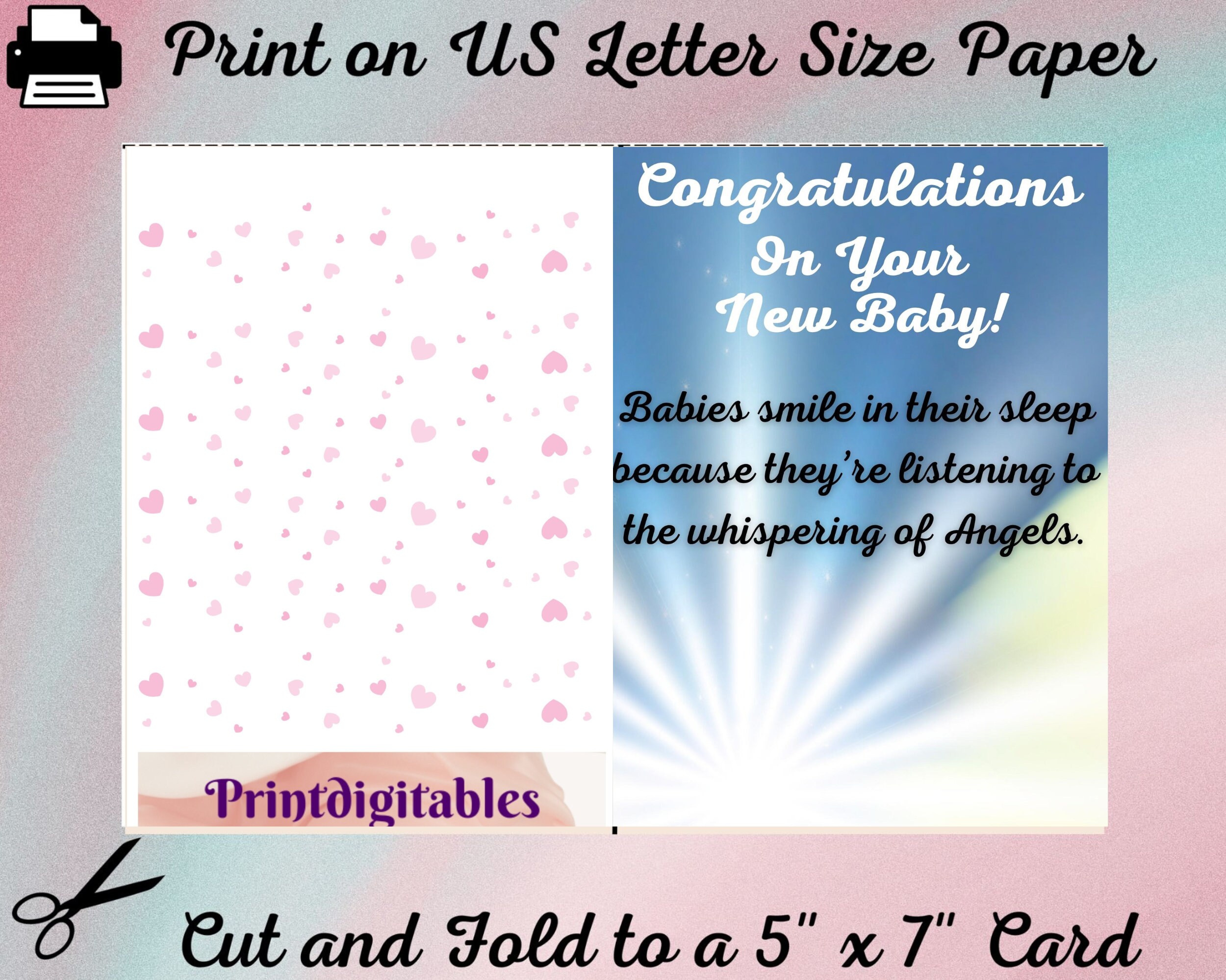 Pregnancy Congratulations Card - New Parents Digital Card - Printable ...
