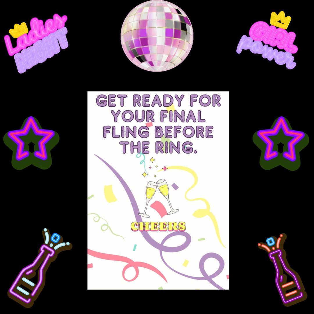 Bachelorette, Instant Download, Bachelorette Greeting Card, Funny ...