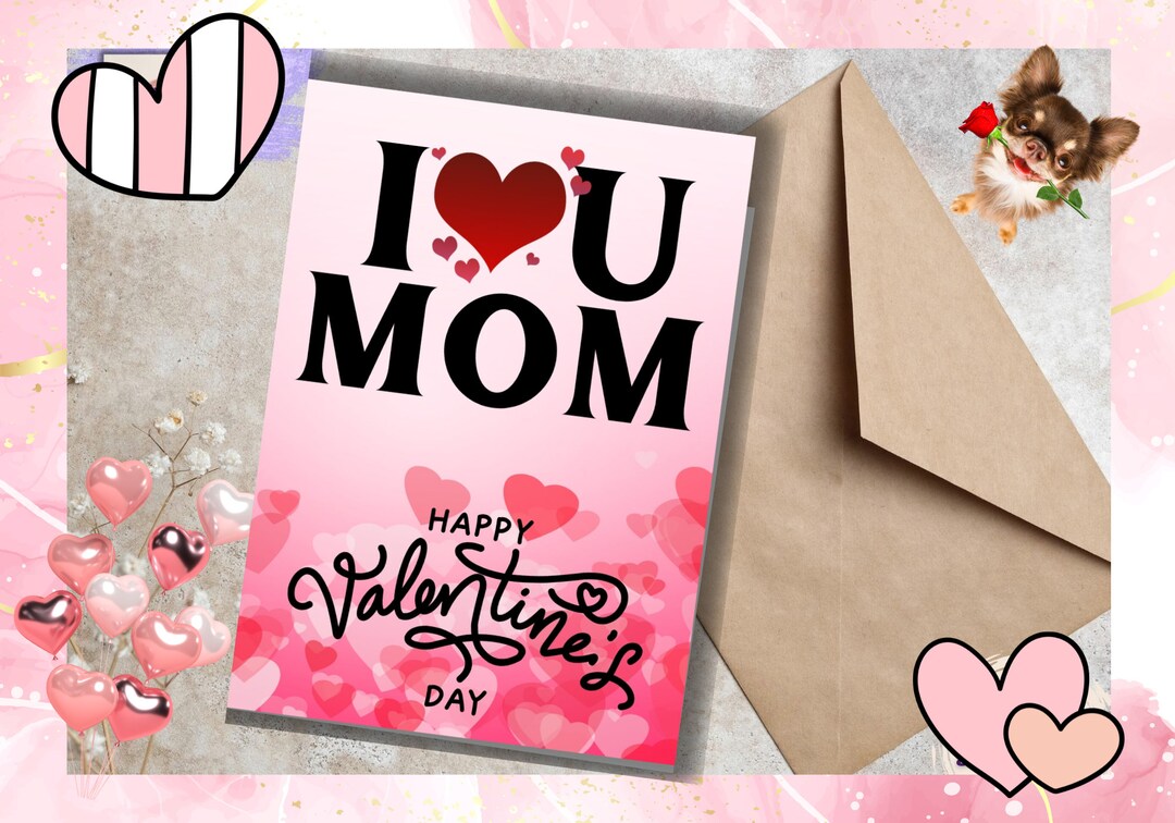 Printable I Love U Card, Expressions of Love, Valentine's Day ...