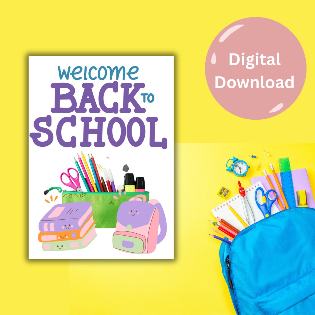 Back to School, 5x7 Greeting Card, Back to School Vibes, Back to School ...