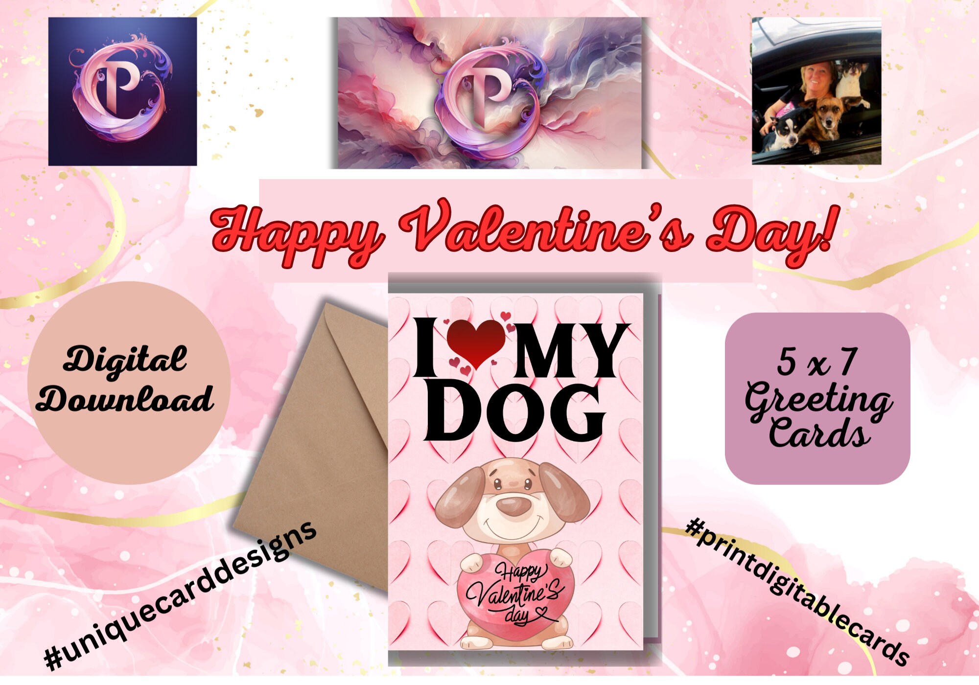 Heartfelt Valentine's Day, Printable I Love U Card, Expressions of Love ...