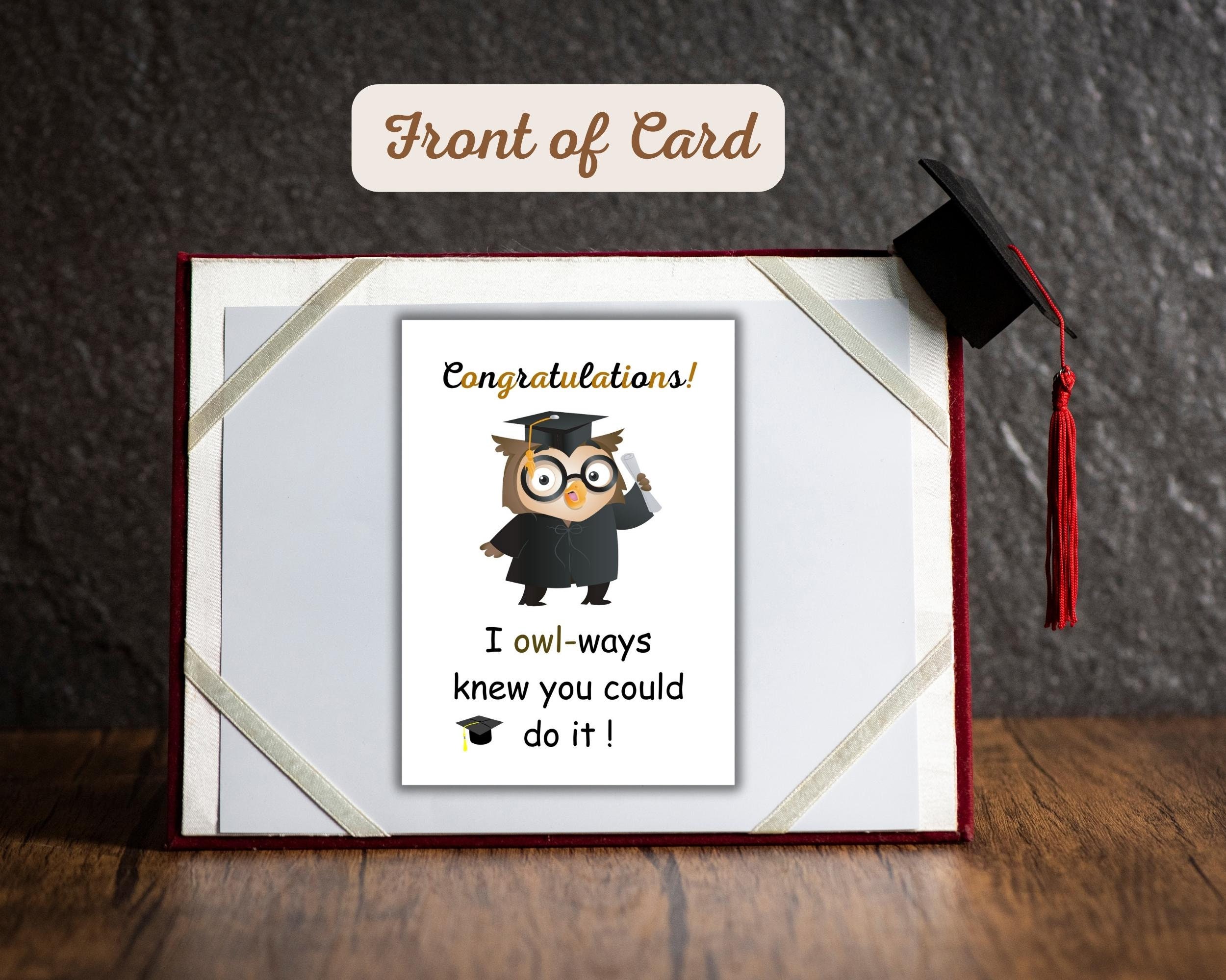 Graduation Card 5"x7" of Senior High School Grad Congratulations ...