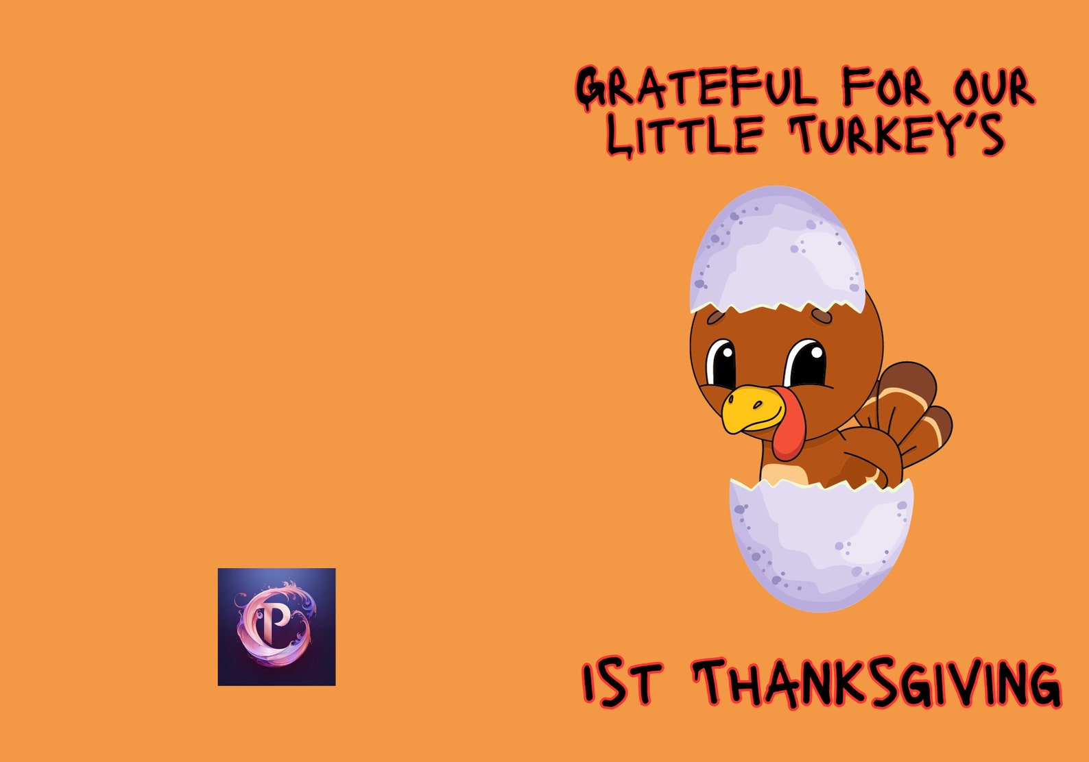 Cute Turkey Thanksgiving Greeting Card, Thankful Card - Etsy