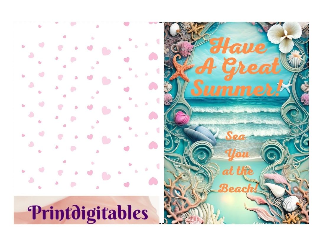 Summer Beach Greeting Card,beach, Summer Greeting, Summer, Summer ...