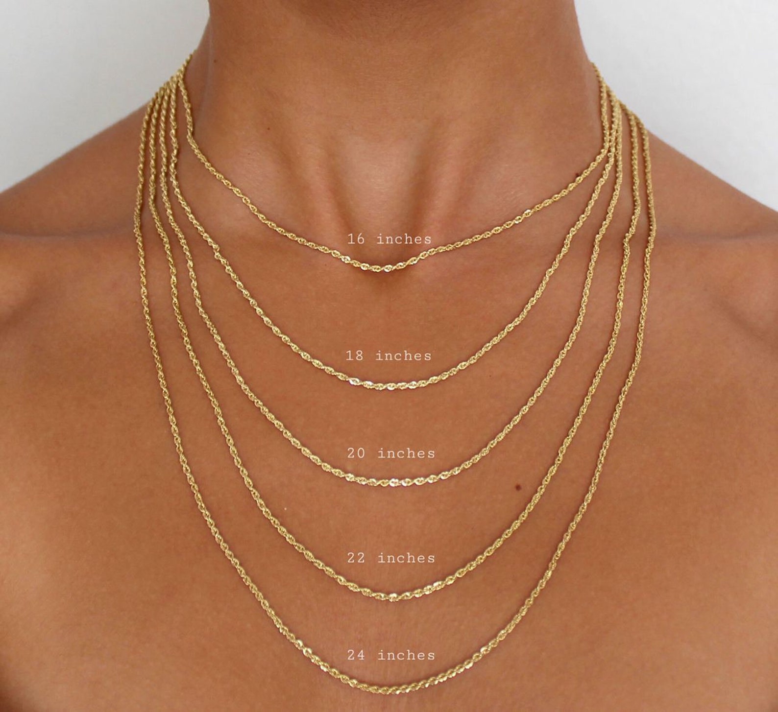 14k Gold Yellow Rope Chain Hollow Rope Chain 14k Rope Chain - Etsy