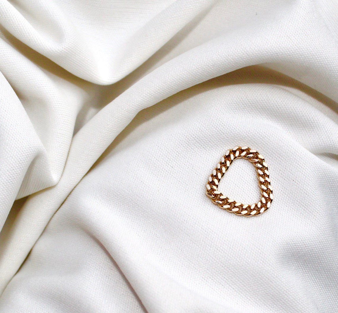 14k Gold Miami Cuban Chain Ring 14k Solid Gold Cuban Ring - Etsy