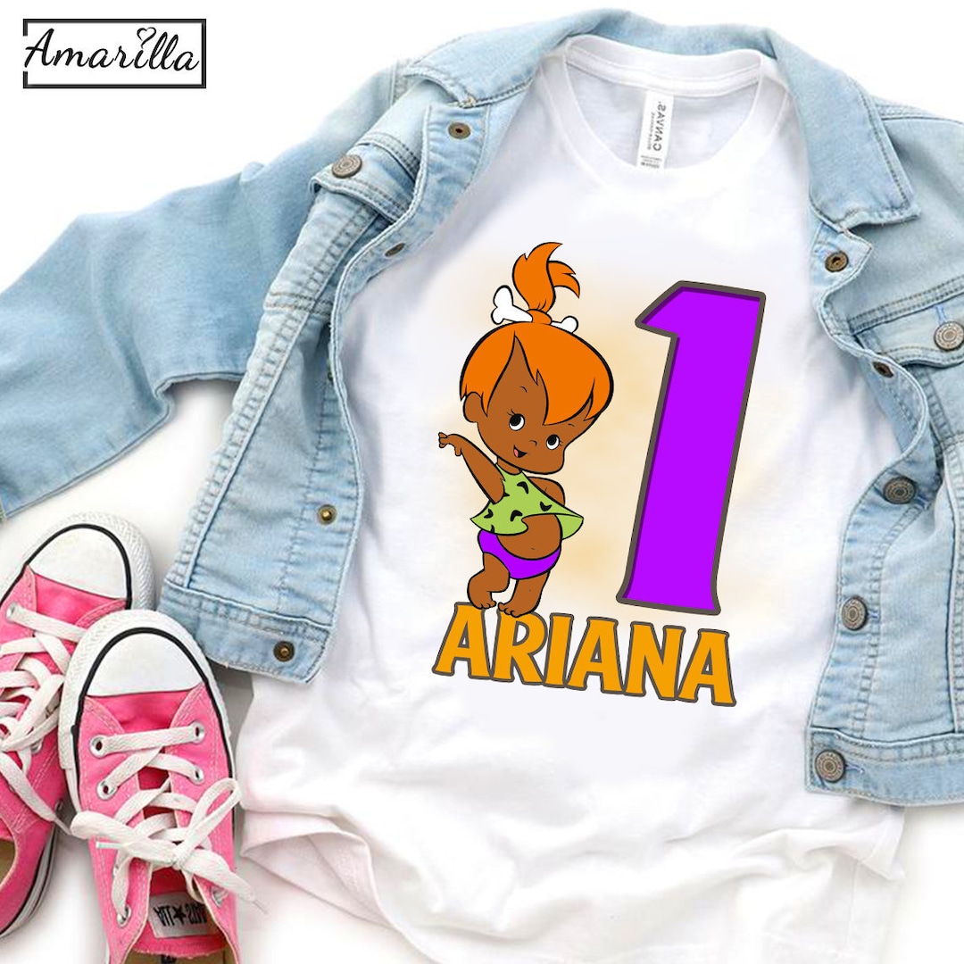 Pebbles Iron on Transfer Image I Birthday Party Iron on Shirt I ...