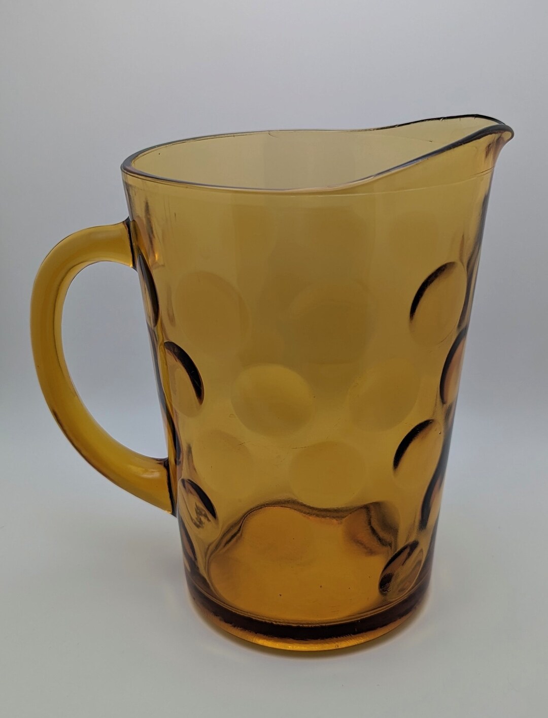 Vintage Hazel Atlas Amber Glass Coin Dot Pitcher - Etsy