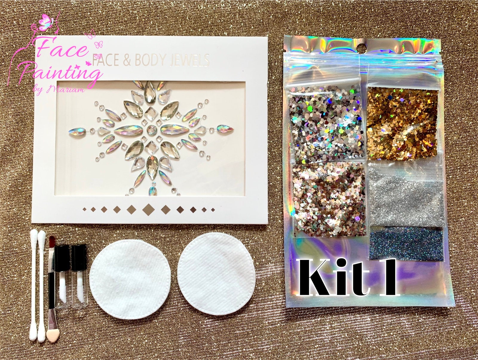 DIY GLITTER Boobs/Tits/Chest Kit. Gift For her. Jewelled | Etsy