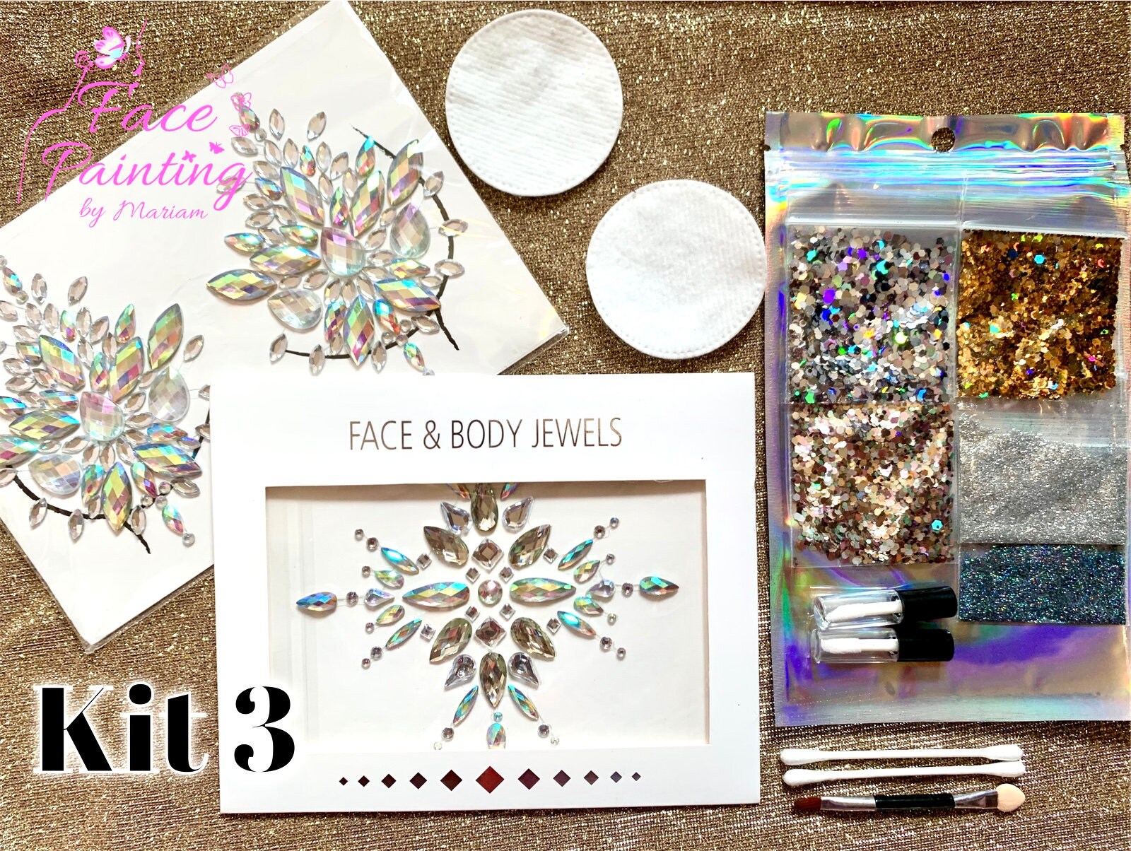 DIY GLITTER Boobs/Tits/Chest Kit. Gift For her. Jewelled | Etsy