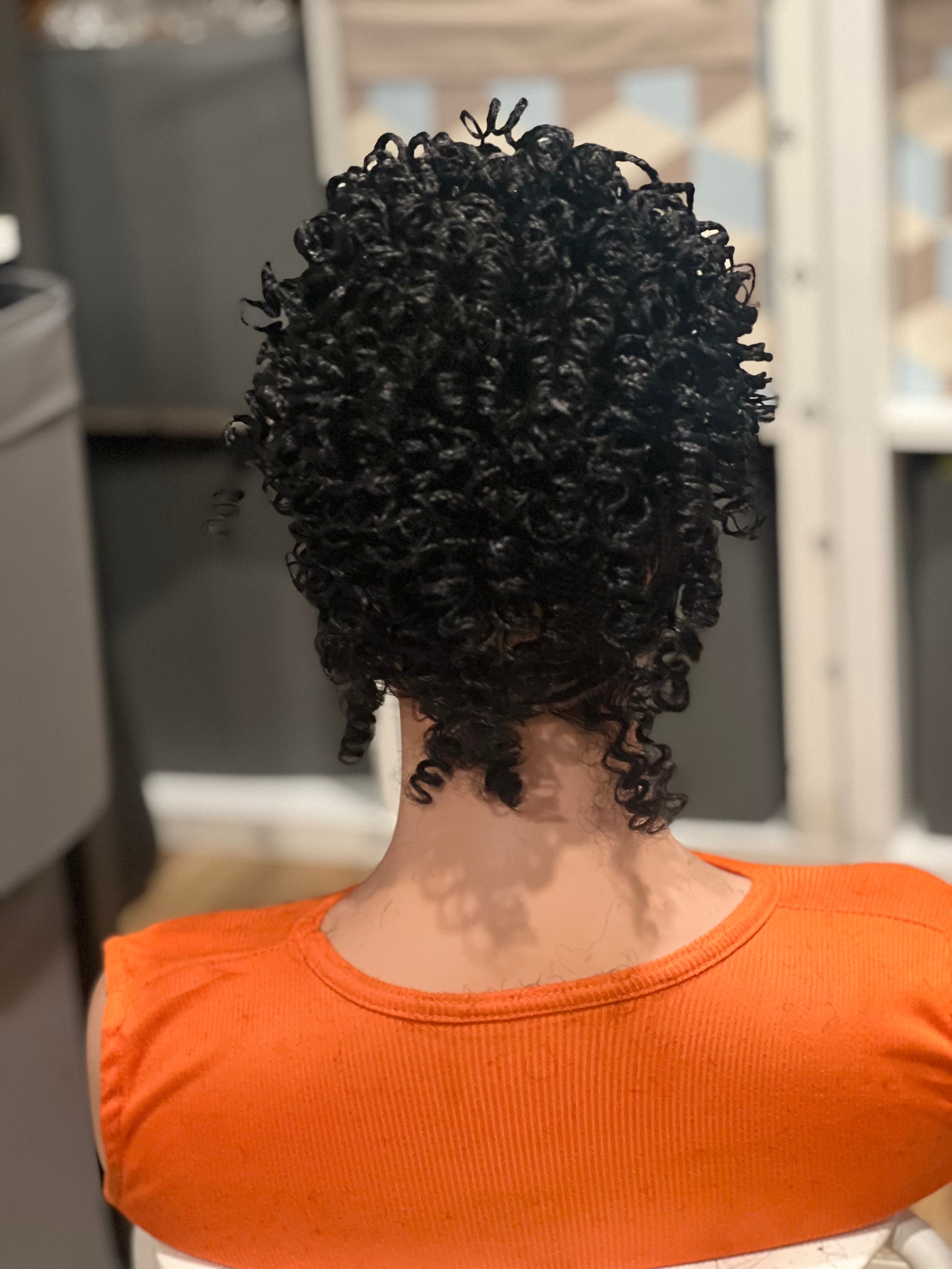Handmade Cornrow Bun Wig: Full Lace Braided Wig - Etsy