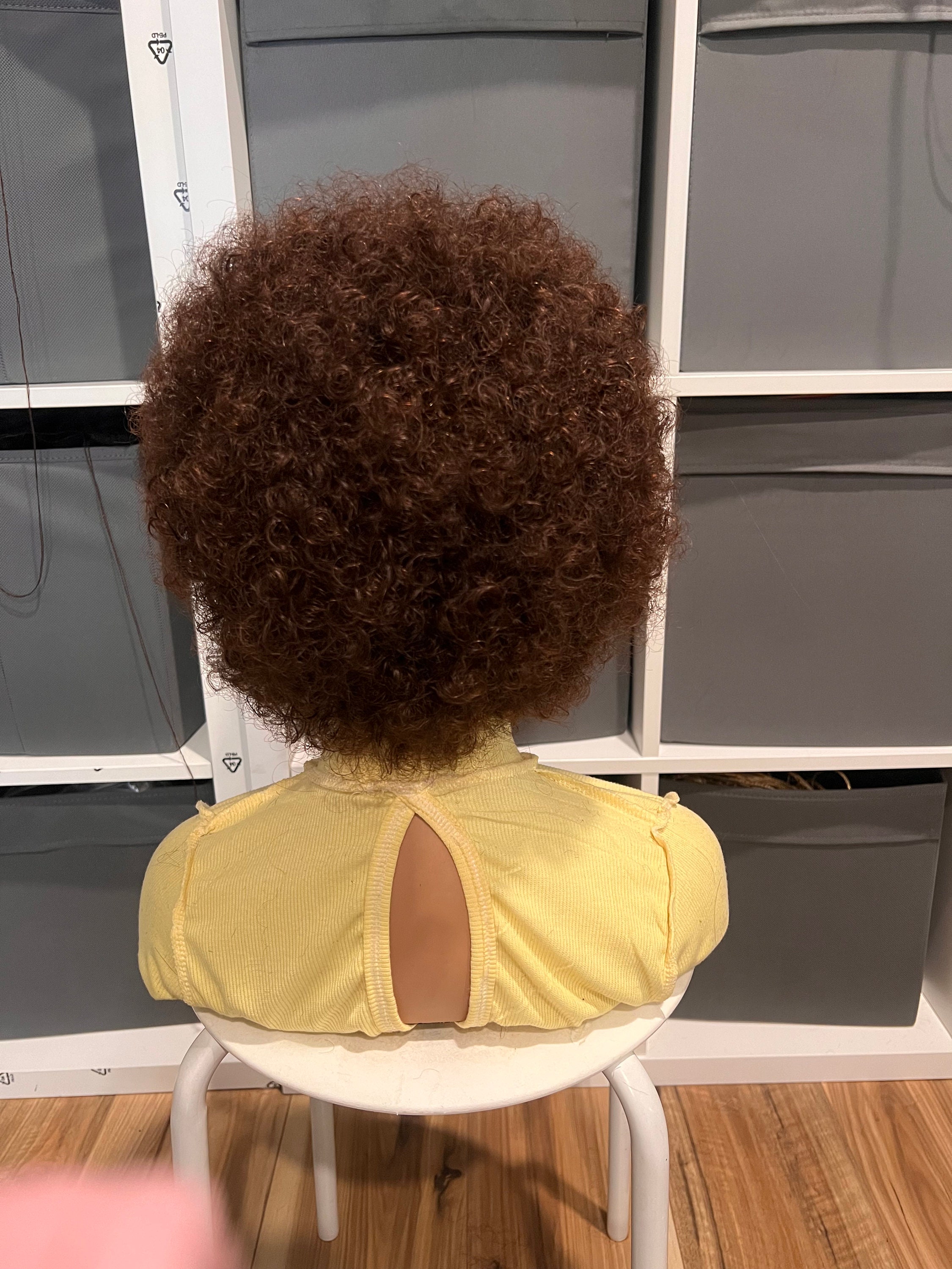 Elegantwigs Color 30 Curly Human Hair Blend Afro Wig just as Pictured ...
