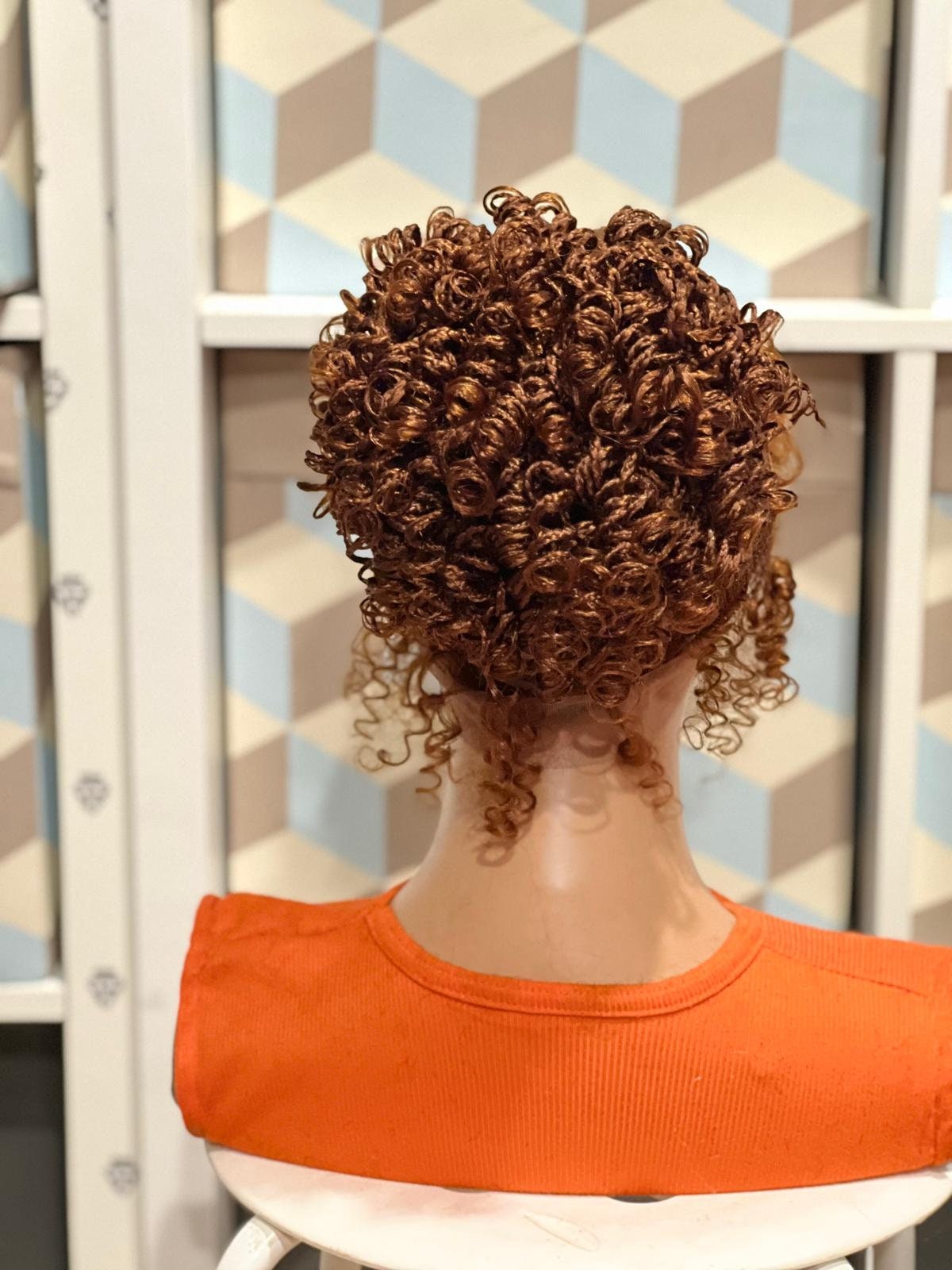 Elegantwigs Braided Cornrow Wig Made On A Full Lace With Curly Tiara Ready To Ship Just As