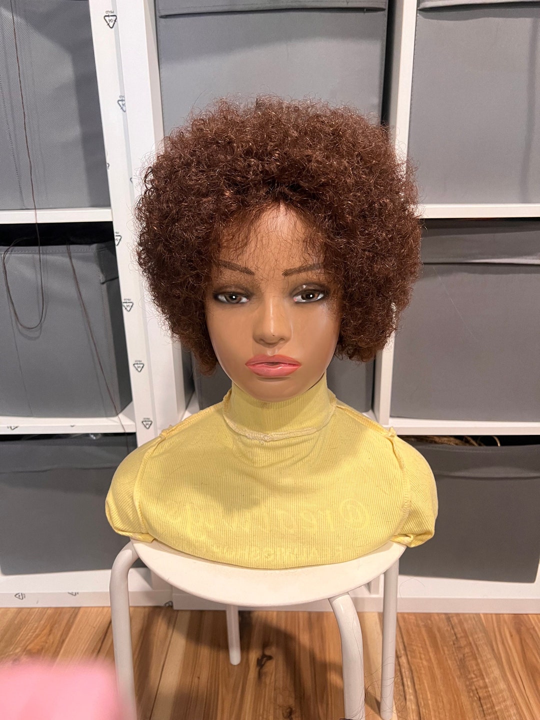 Elegantwigs Color 30 Curly Human Hair Blend Afro Wig just as Pictured ...