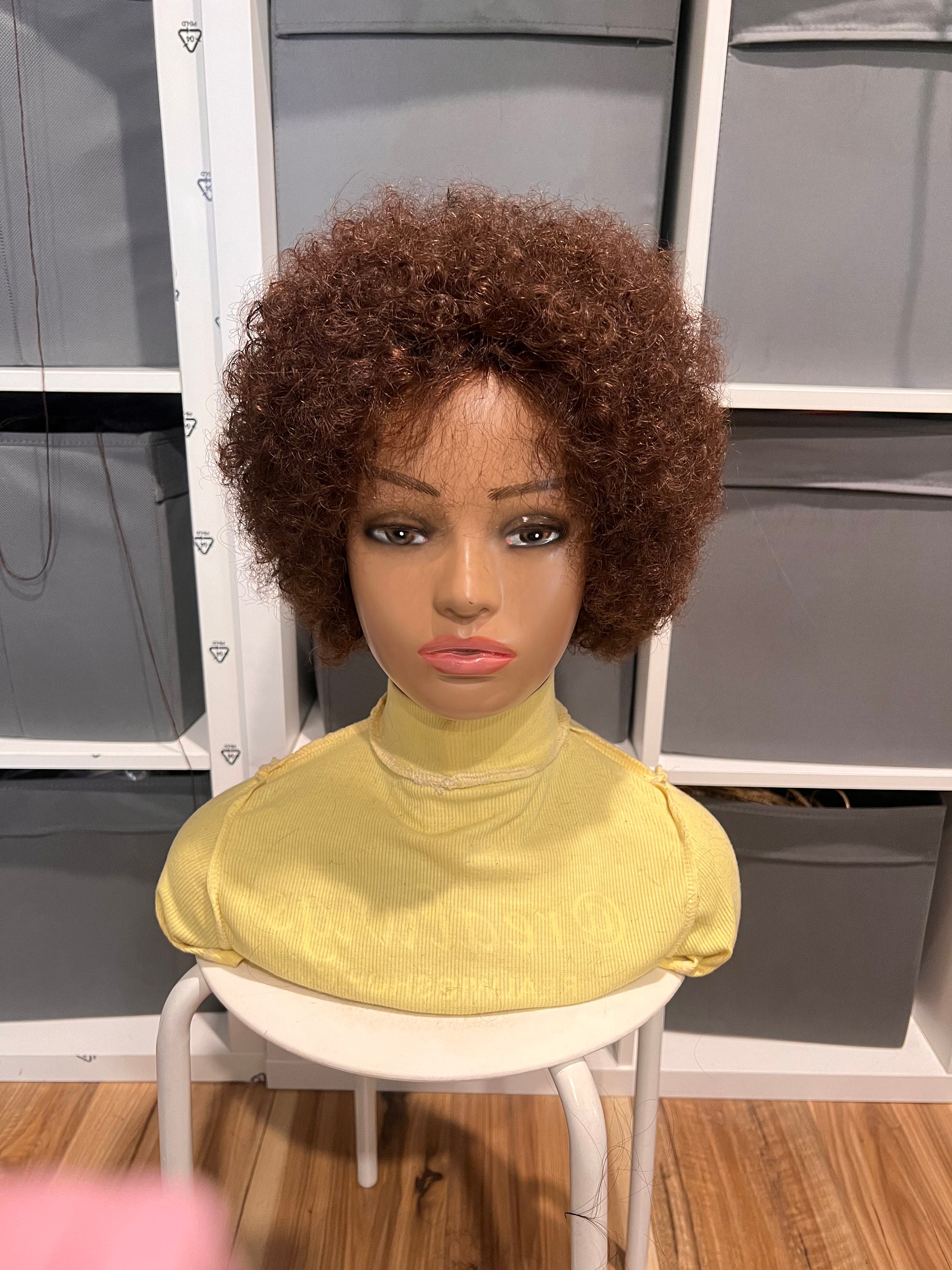 Elegantwigs Color 30 Curly Human Hair Blend Afro Wig just as Pictured ...