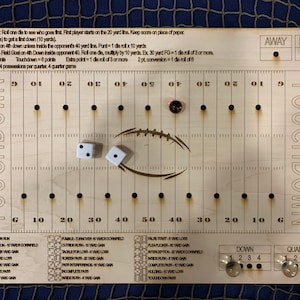 Football Peg Dice Game - Etsy