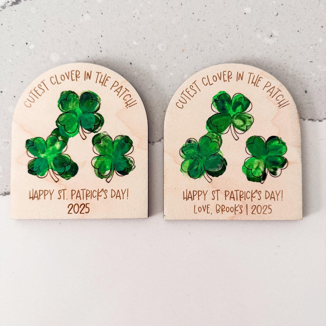 St. Patrick's Day Cutest Clover in the Patch Fingerprint Magnet DIY ...
