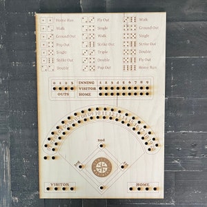 Custom Baseball Dice Board Game: Family Fun Wood Baseball - Etsy