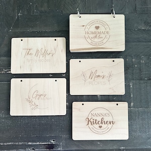 Wood Recipe Binder for Mom Personalized Recipe Book Grandparent Custom ...