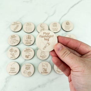 Kids Activity Tokens Personalized 1.5 Wood Tokens Engraved Summer ...
