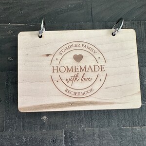 Wood Recipe Binder for Mom Personalized Recipe Book Grandparent Custom ...