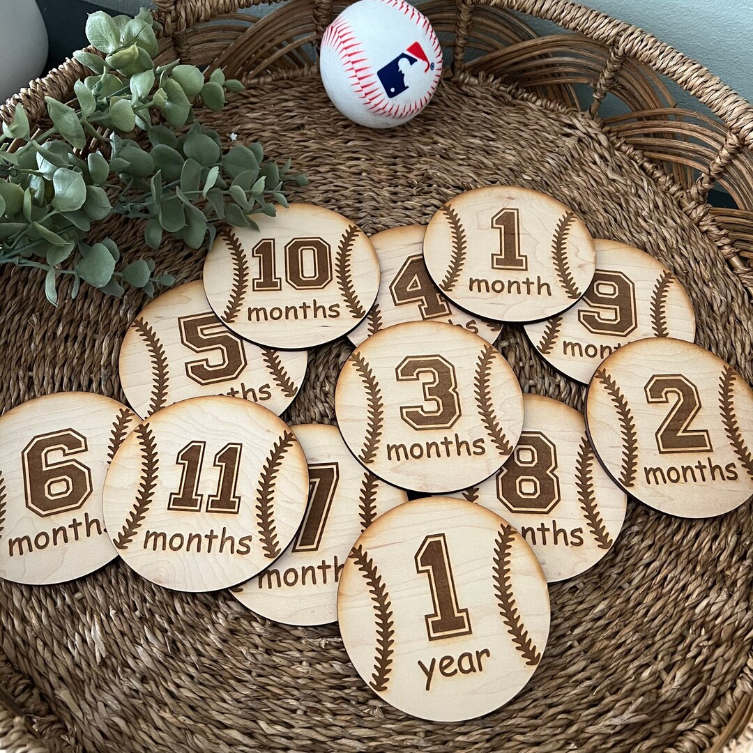 Baseball Milestone Wood Baseball Signs Baseball Baby - Etsy