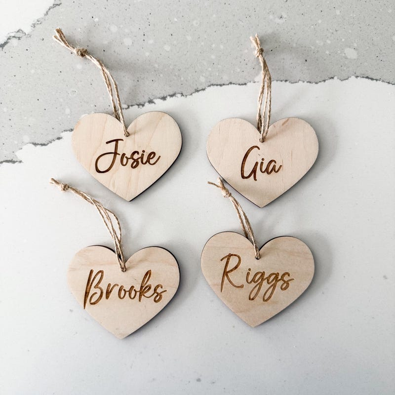 Heart Name Tag - Etsy