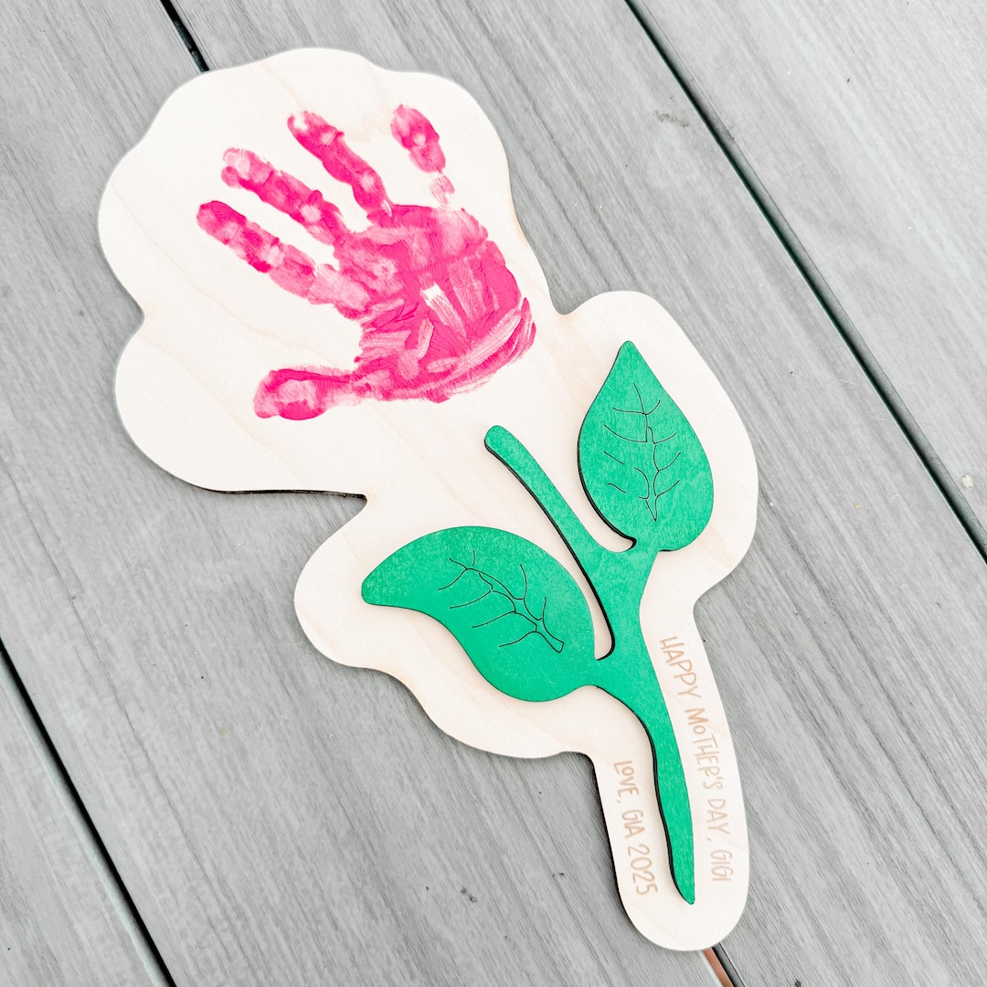 Flower Handprint Art Craft Mother's Day Keepsake Gift From Child First ...