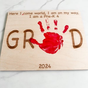 Graduation Handprint Art Craft 2024 Handprint Pre-k Grad DIY Hand Print ...