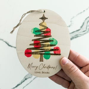 Fingerprint Christmas Tree Ornament: Custom Magnet Keepsake Craft - Etsy