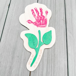 Flower Handprint Art Craft Mother's Day Keepsake Gift From Child First ...
