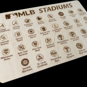 MLB Baseball Stadium Tracker Baseball Stadium Travel Map Home Decor ...