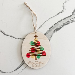 Fingerprint Christmas Tree Ornament: Custom Magnet Keepsake Craft - Etsy