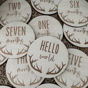 Deer Milestone Marker Baby Milestone Markers Wood Baby Deer Gift ...