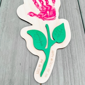 Flower Handprint Art Craft Mother's Day Keepsake Gift From Child First ...