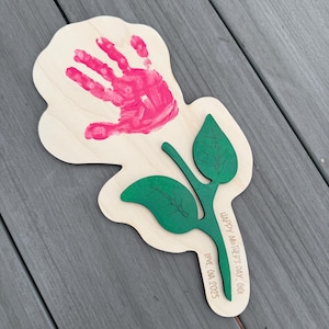 Flower Handprint Art Craft Mother's Day Keepsake Gift From Child First ...
